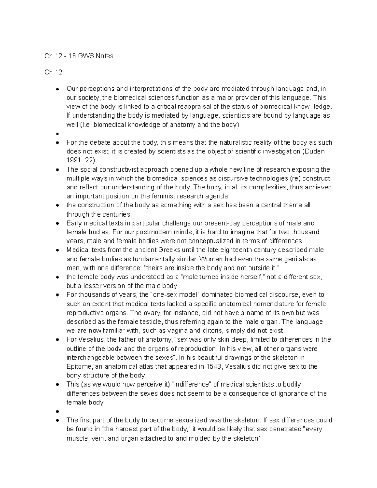 Note from reading - Ch 12 - 16 GWS Notes Ch 12: Our perceptions and ...