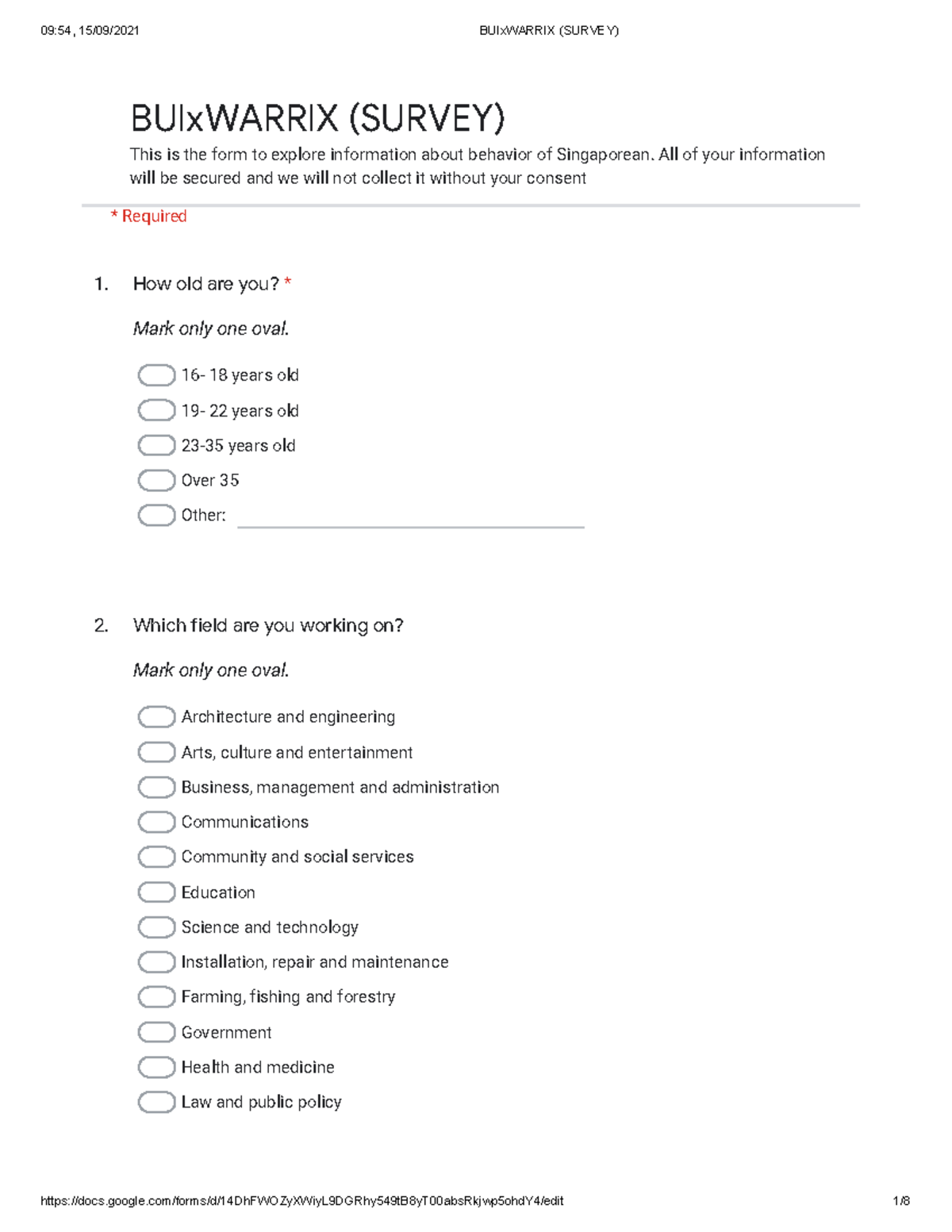 BUIx Warrix ( Survey) from One world project of CSI major - CSI ...