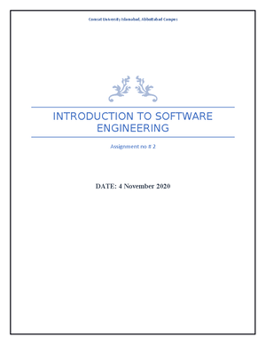Software engineering 9th solution manual - Introduction to Software ...