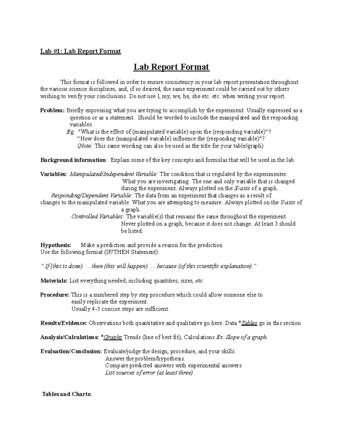LABS - alb report format for - Lab #1: Lab Report Format Lab Report ...