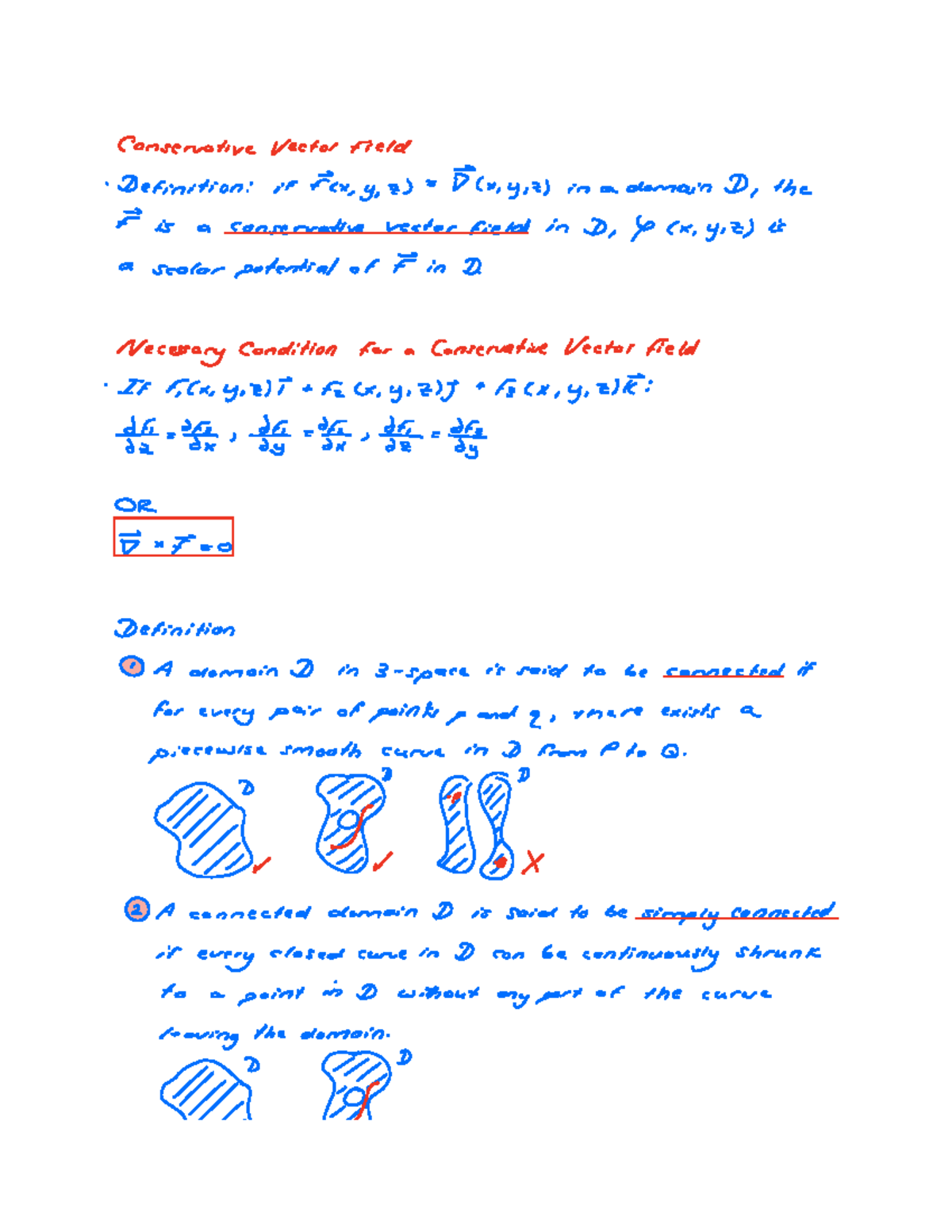 9.9 - Independence of Path - Conservative Vector Field Definition if ...