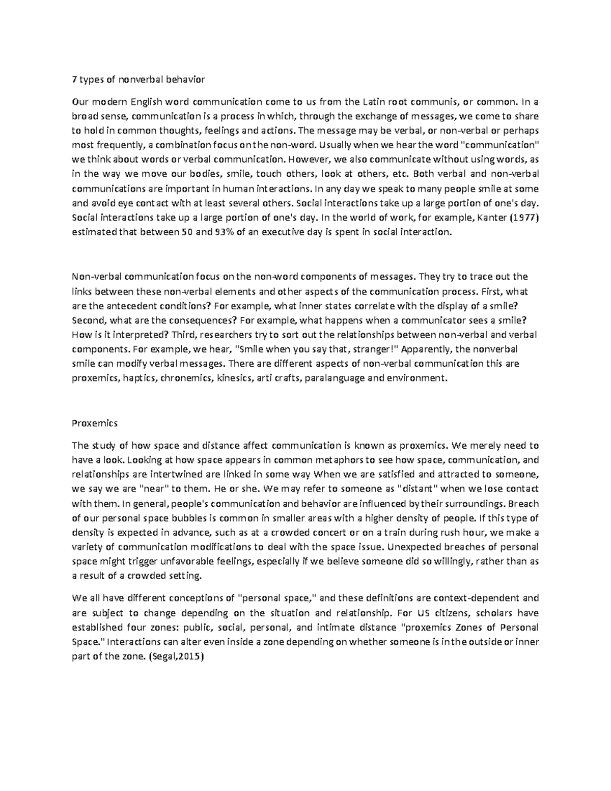 7 types of nonverbal behavior - 7 types of nonverbal behavior Our ...