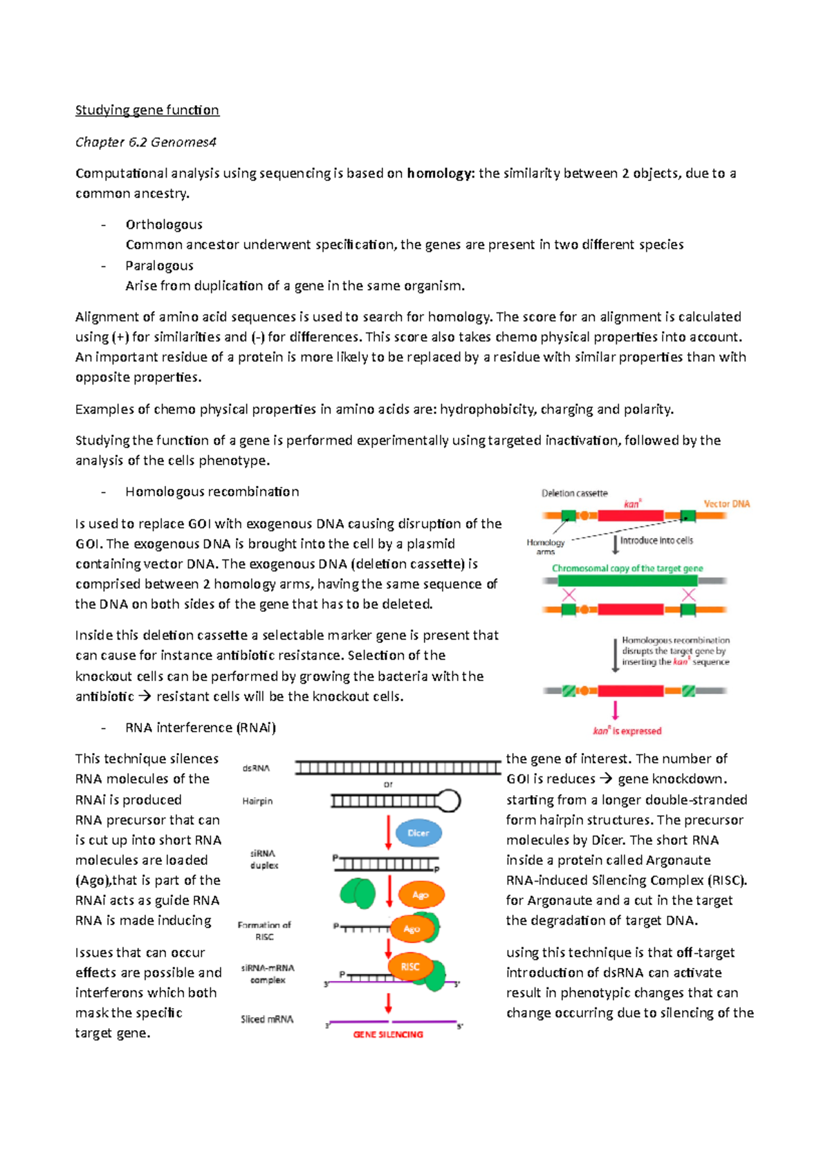 Studying gene function - Studying gene function Chapter 6 Genomes ...