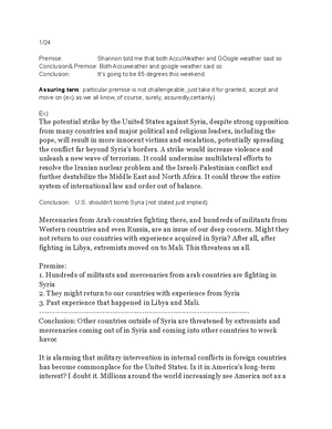 PHIL 105 Peer Assessment 3 - PHIL 105 Peer Assessment 3 Inference to ...