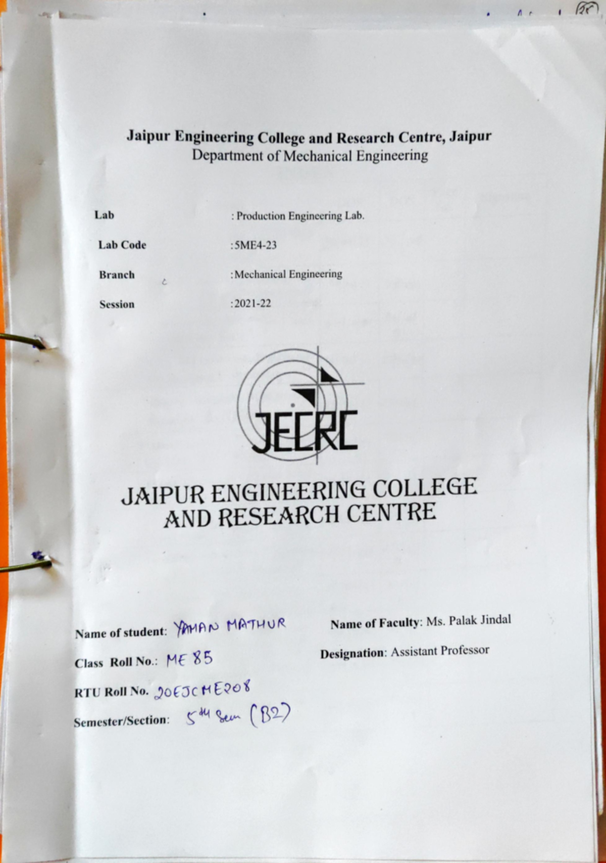 Pe lab manual and it's Uses - internet technology - Studocu