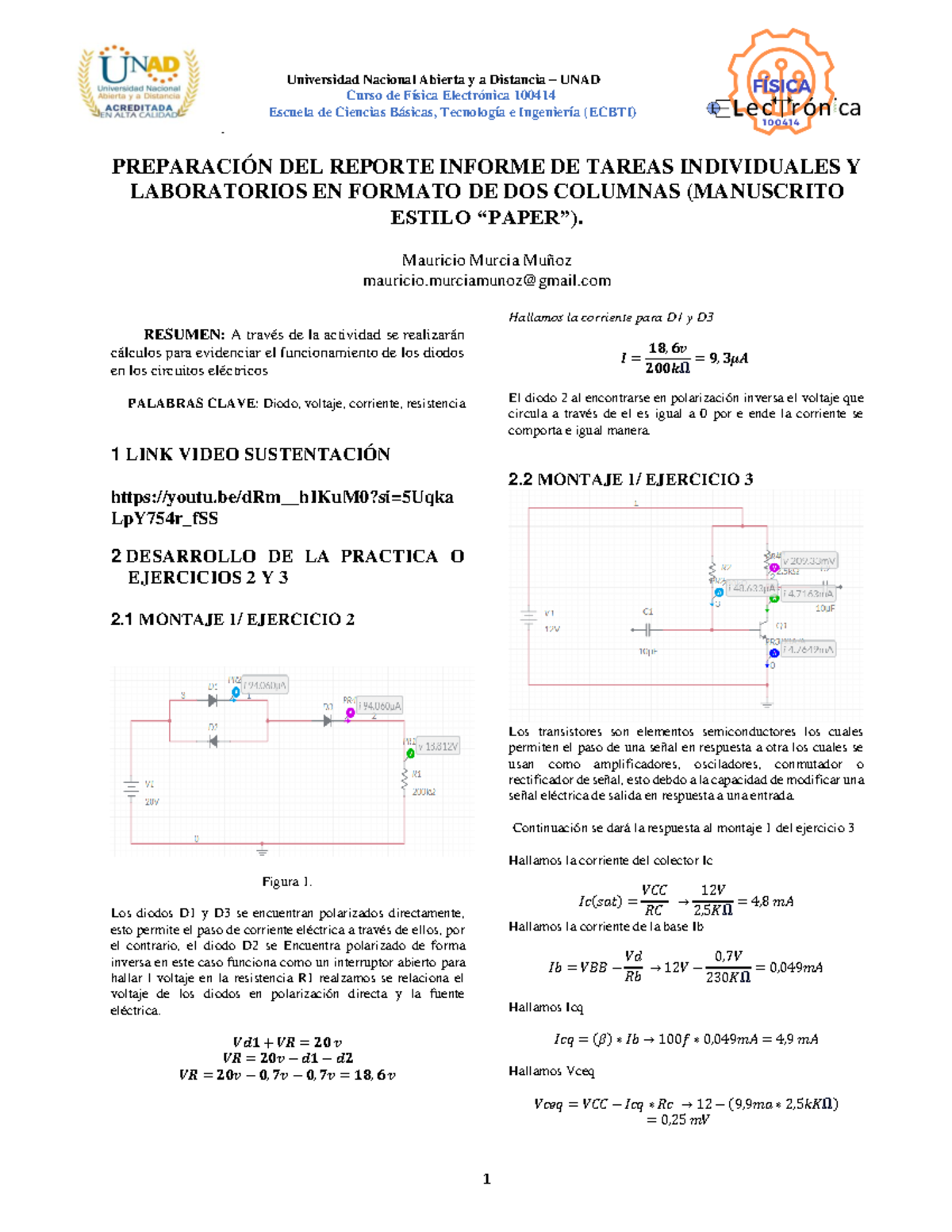 Tarea 2- Semiconductores Mauricio Murcia Muñoz - Universidad Nacional ...