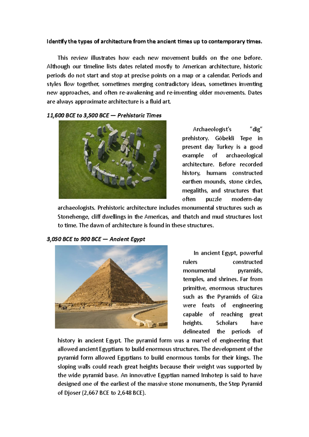 Humanities-Types of Architecture - Humanities - Studocu