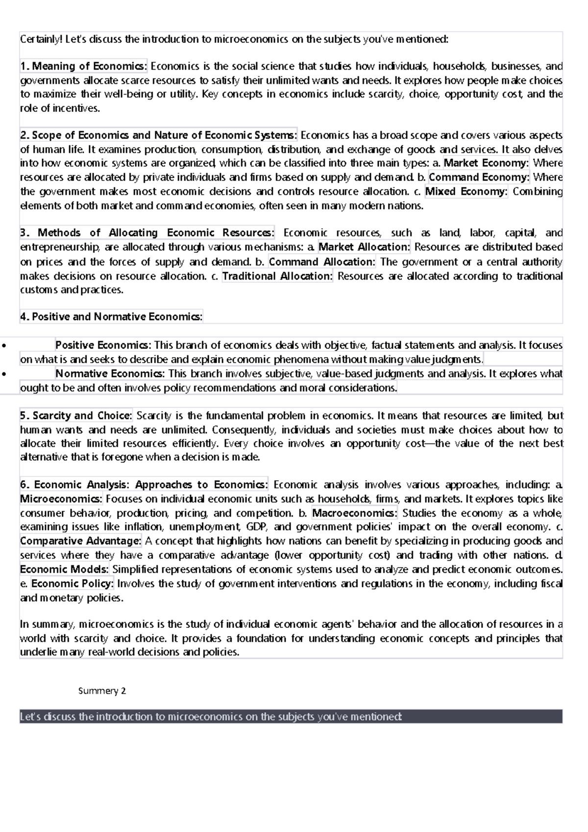 Intro TO Microeconomics - Certainly! Let's discuss the introduction to ...