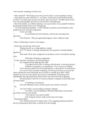 ADR Journal - PDF Version - Alternative Dispute Resolution Journal Professor Rogers Fall 2014 A ...