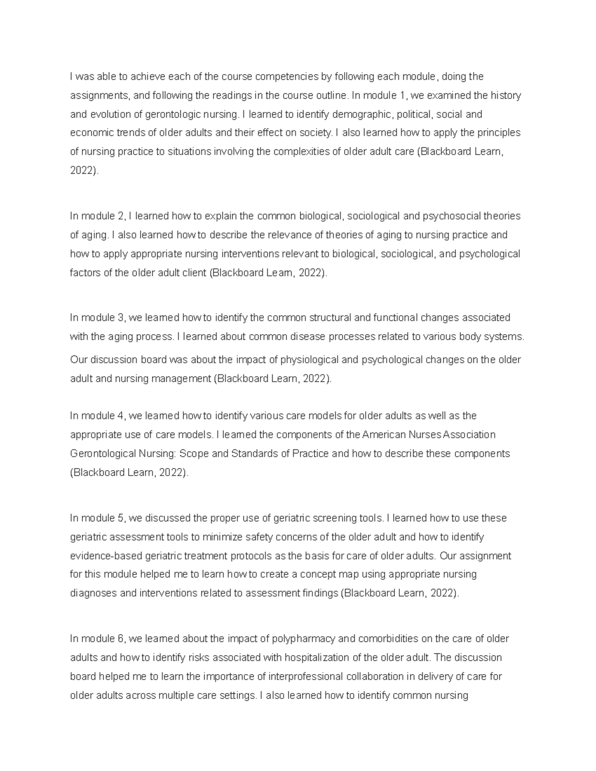 Mperez NUR2214 Mod 11 Reflection 09162022 - I was able to achieve each ...