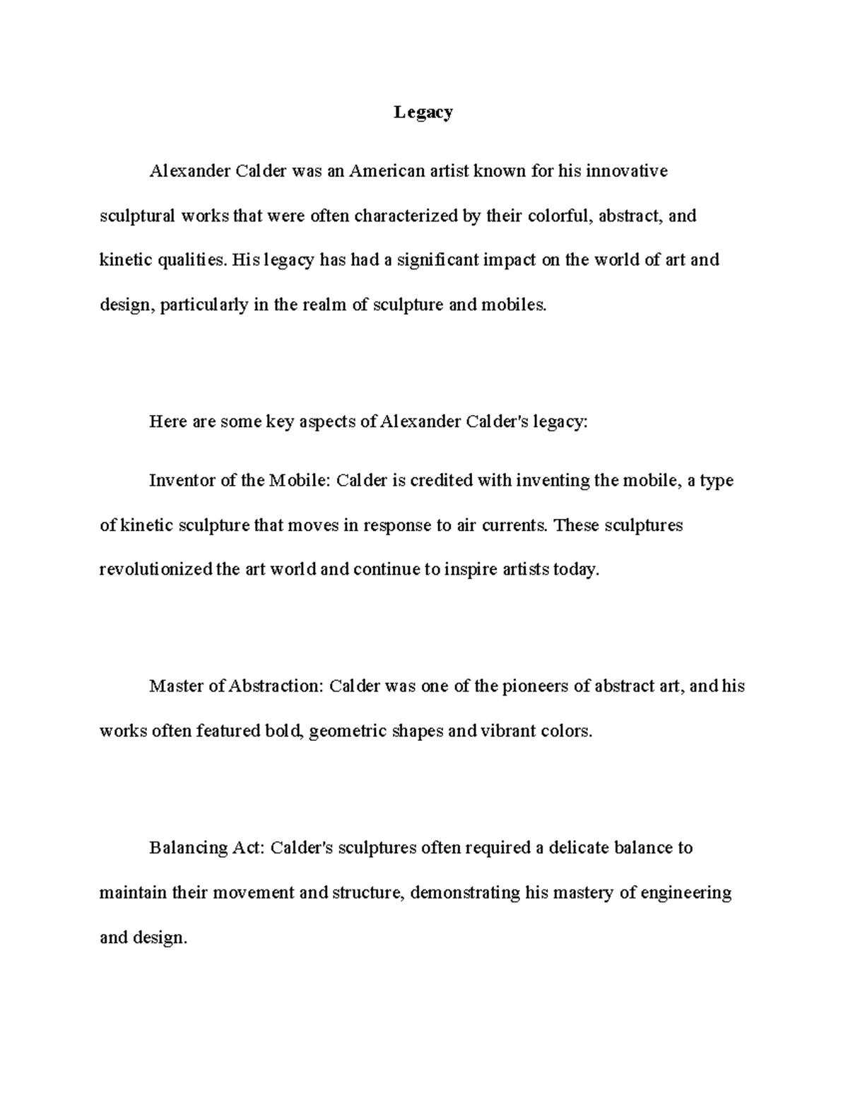 Alexander Legacy - Art history notes transcription - Legacy Alexander ...