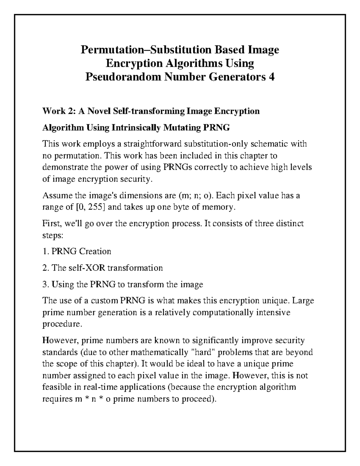 Permutation 4 - Permutation–Substitution Based Image Encryption Algorithms Using Pseudorandom ...