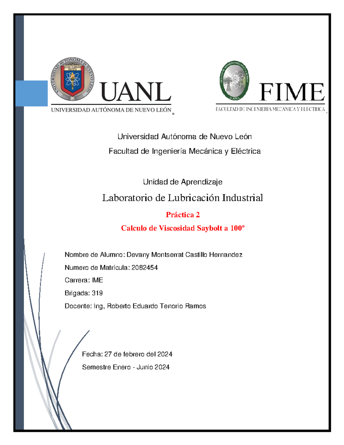 P2 Devany Castillo 2082454 319 - Lubricación Industrial - Universidad ...