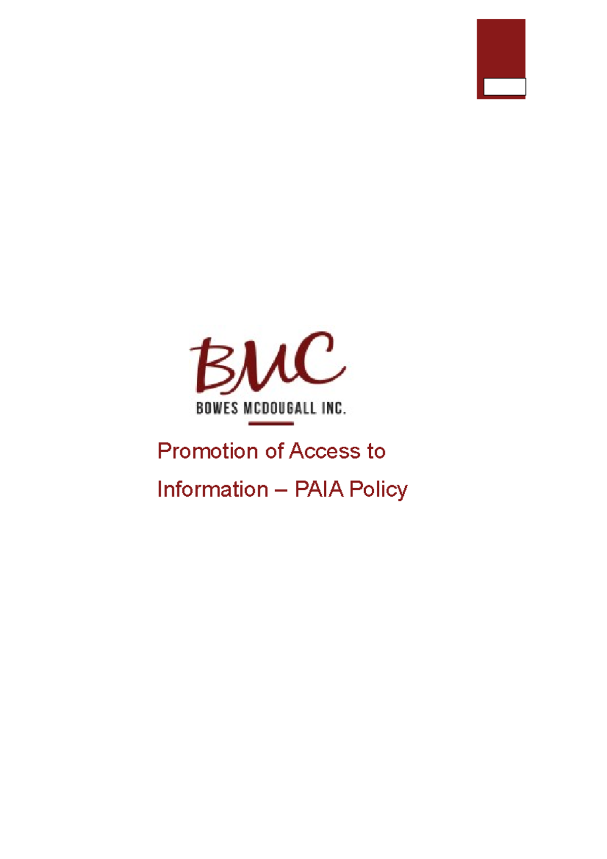 PAIA Policy - PAIA - Promotion of Access to Information – PAIA Policy ...