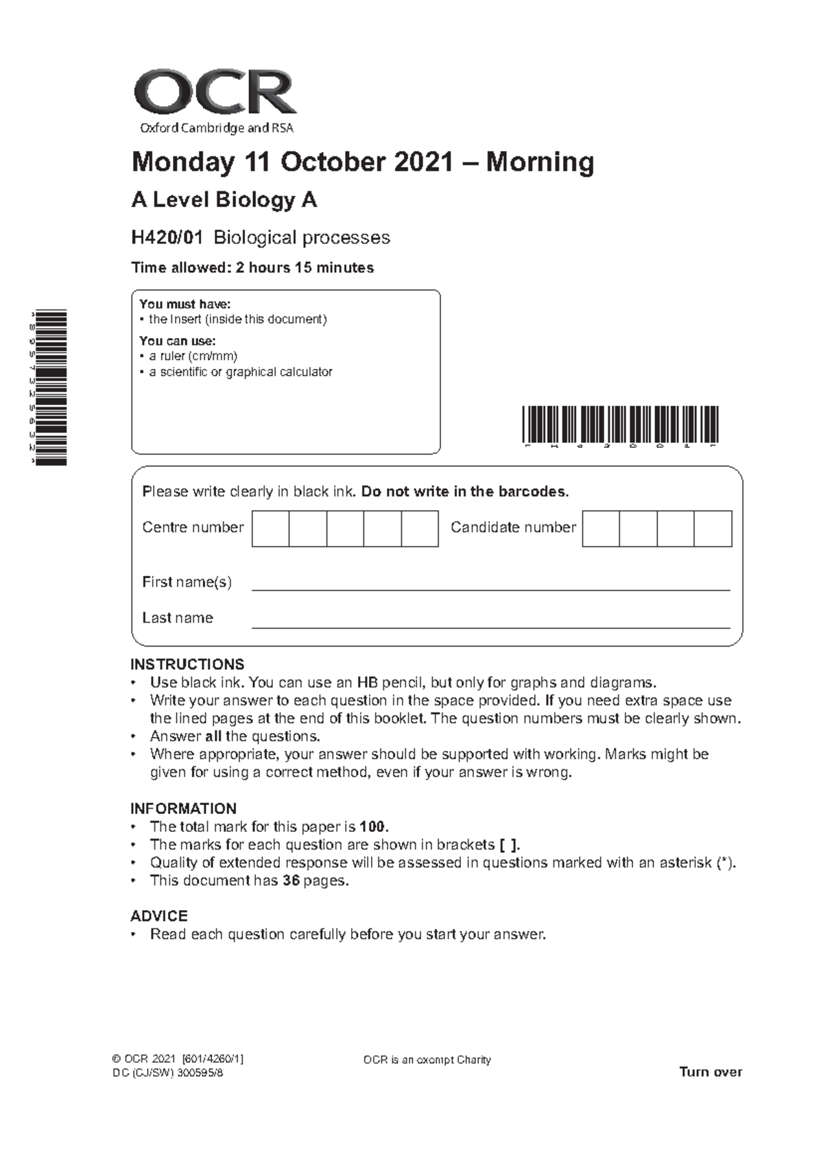 H420-01 Oct21 QP - snsnsn - Oxford Cambridge and RSA Please write ...