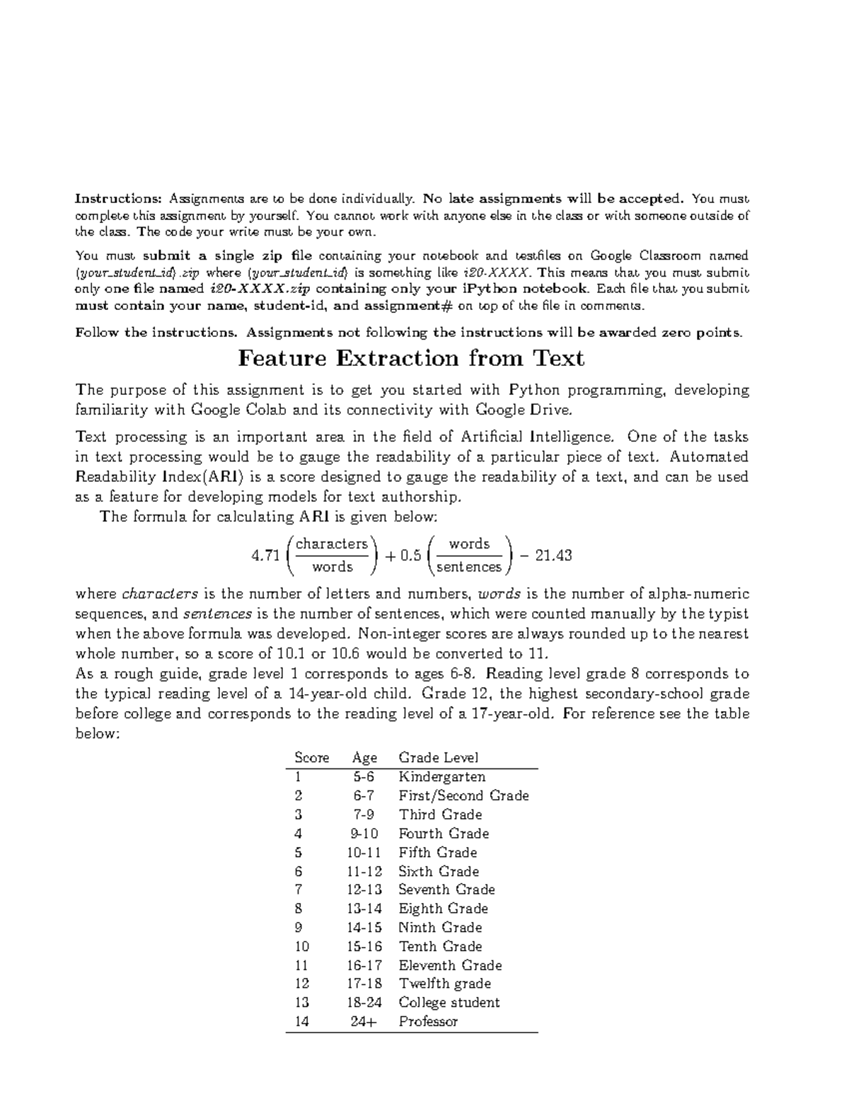 Assignment - AI 501 — Advanced Artificial Intelligence Assignment Due ...