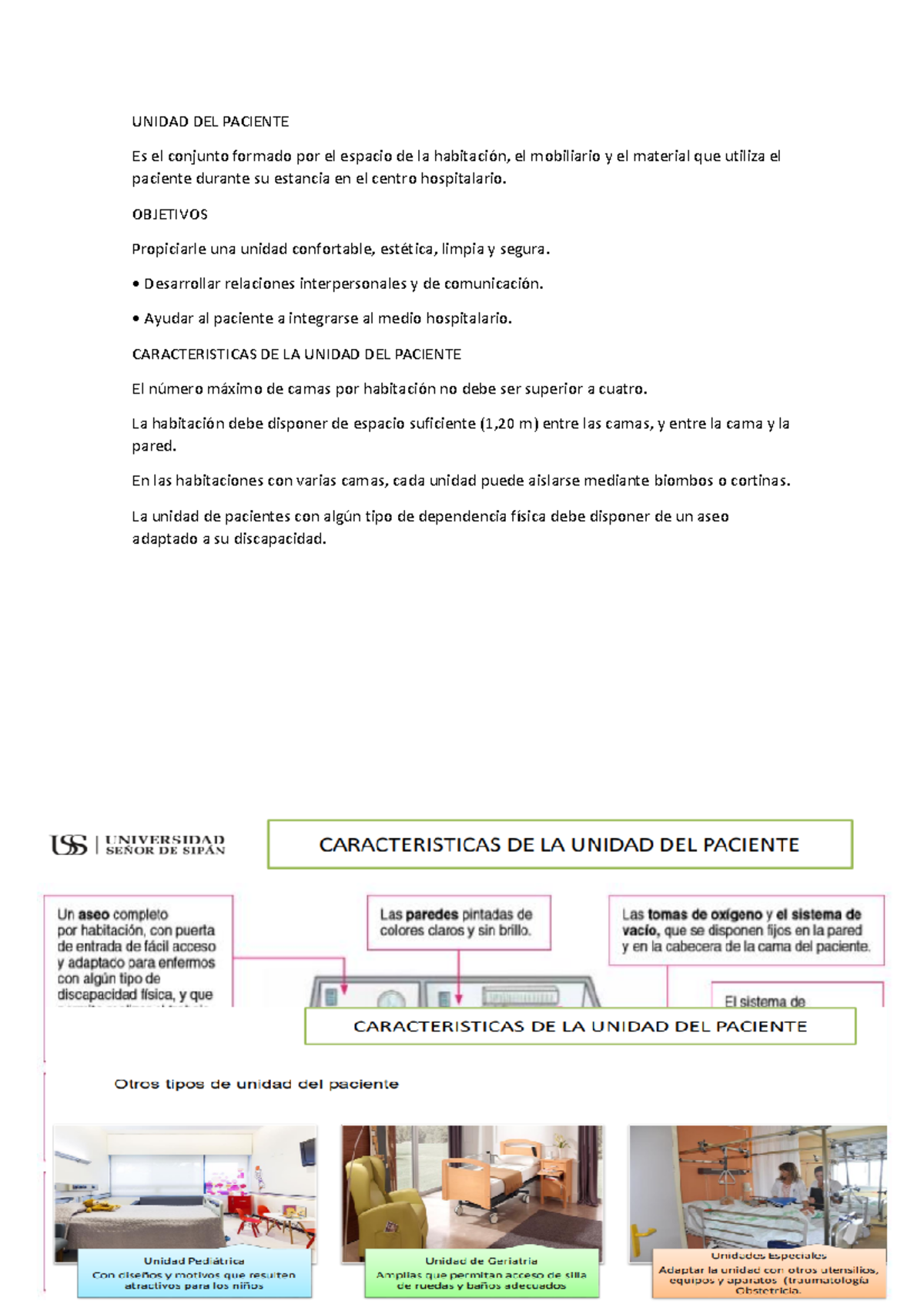 Unidad DEL Paciente - UNIDAD DEL PACIENTE Es el conjunto formado por el ...