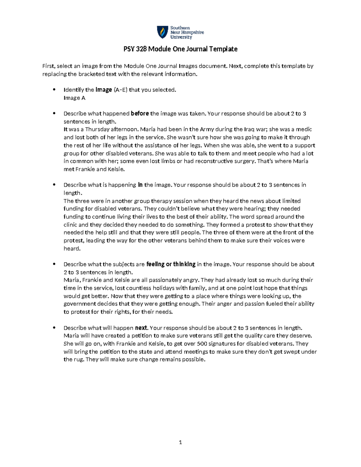 PSY 328 Module One Journal Template - PSY 328 Module One Journal ...
