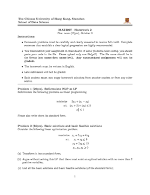 Assignment 2 Solution 2 - MAT 3007 - 2022 Spring Assignment 2 Solution ...