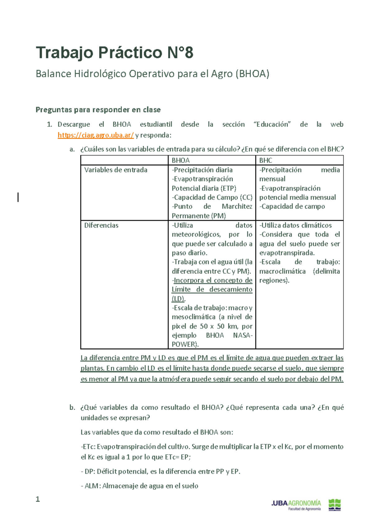 TP BHOA Resuelto - tp n°8 de guia de BHOA - Trabajo Práctico N° 8 ...