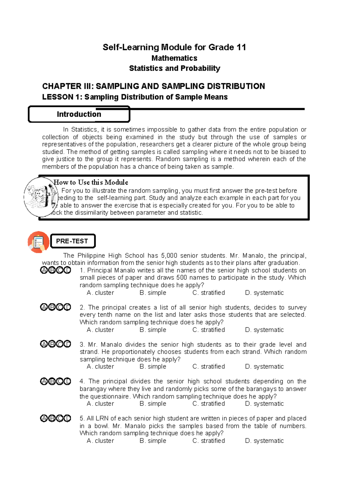 Self-learning-module-for-grade-11-chapter-iii-sampling-and-sampling ...