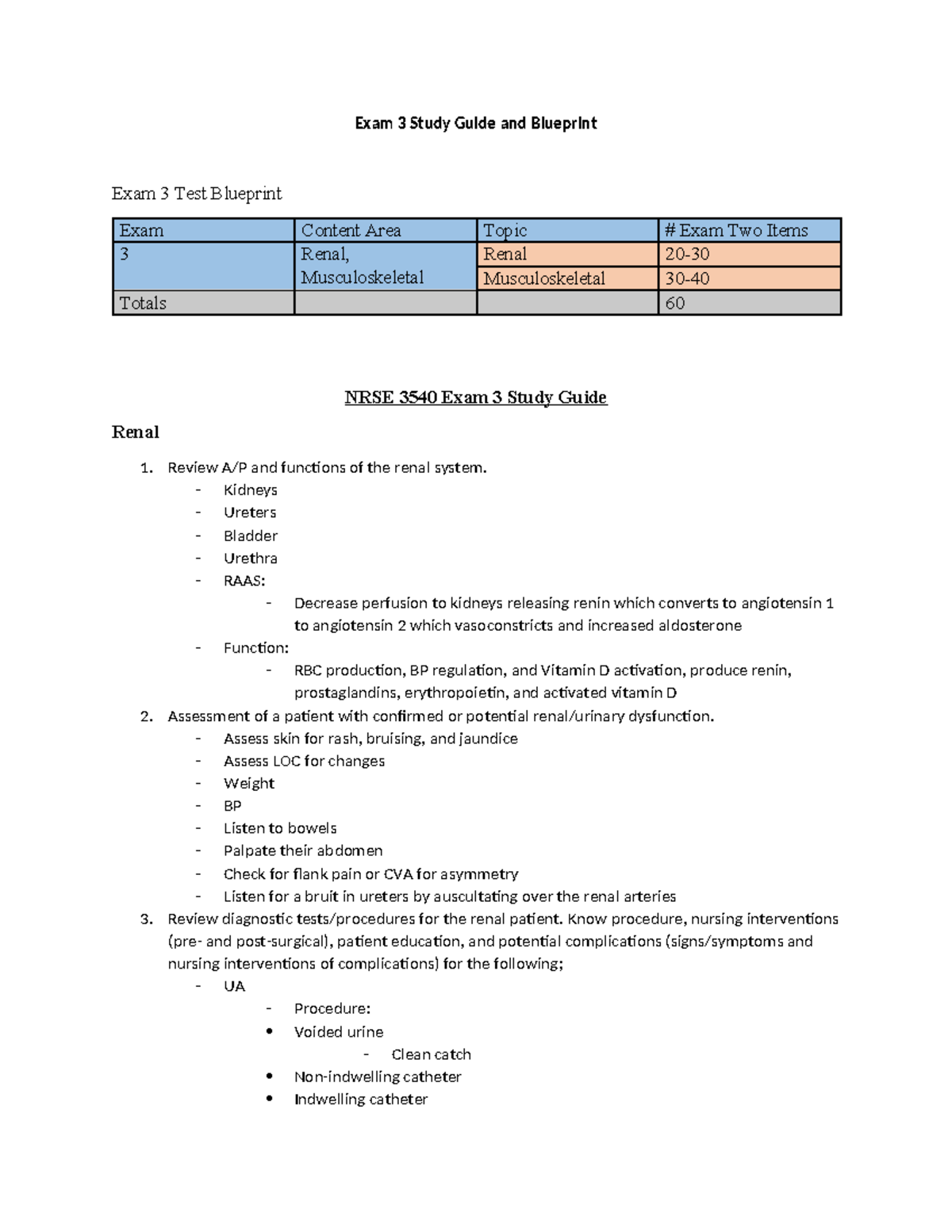 AC1 Exam 3 Study Guide and Blueprint - Exam 3 Study Guide and Blueprint ...