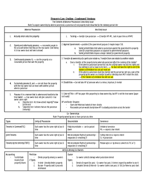 Estates and Future Interest Chart - FREEHOLD ESTATES Estate Name Effect ...