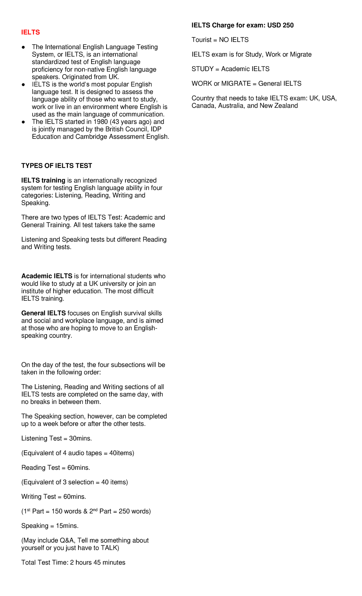 Ielts-reviwer - Reviewer for Midterm Examination - IELTS The ...