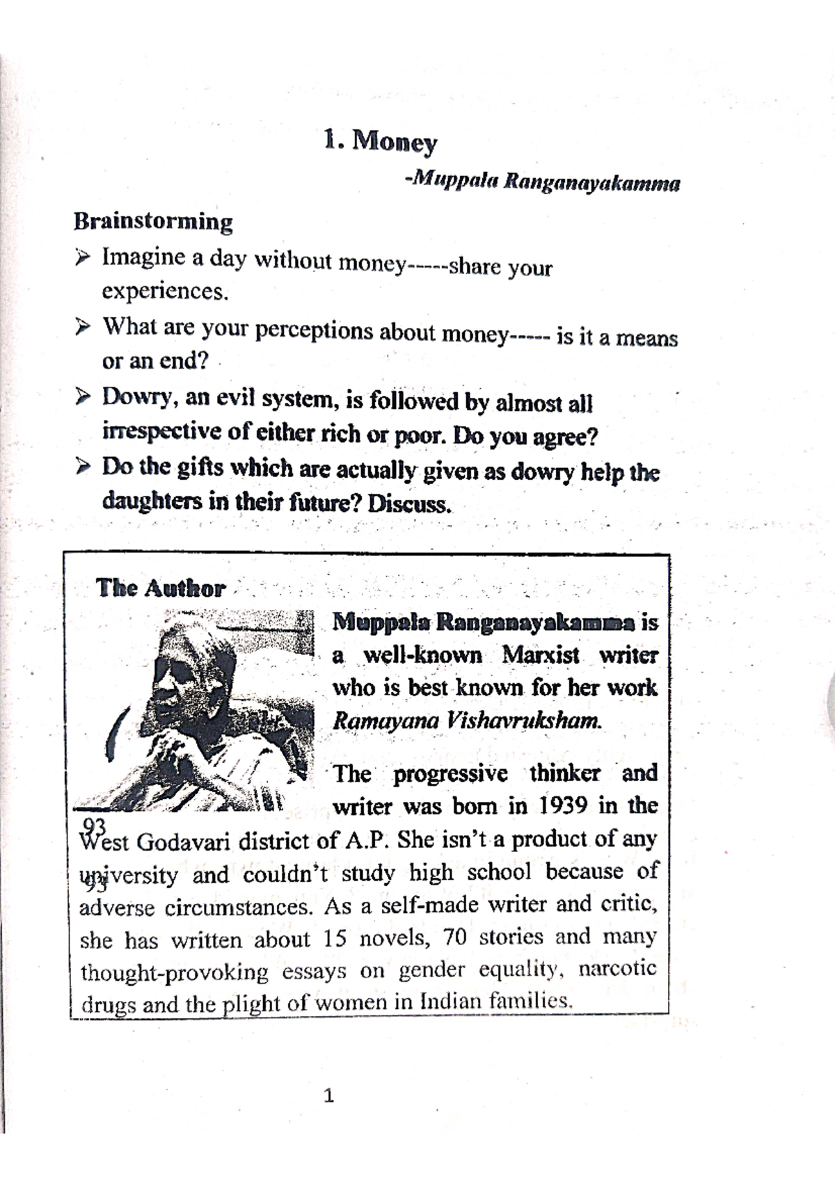 Money - Lesson 1 PDF - Studocu