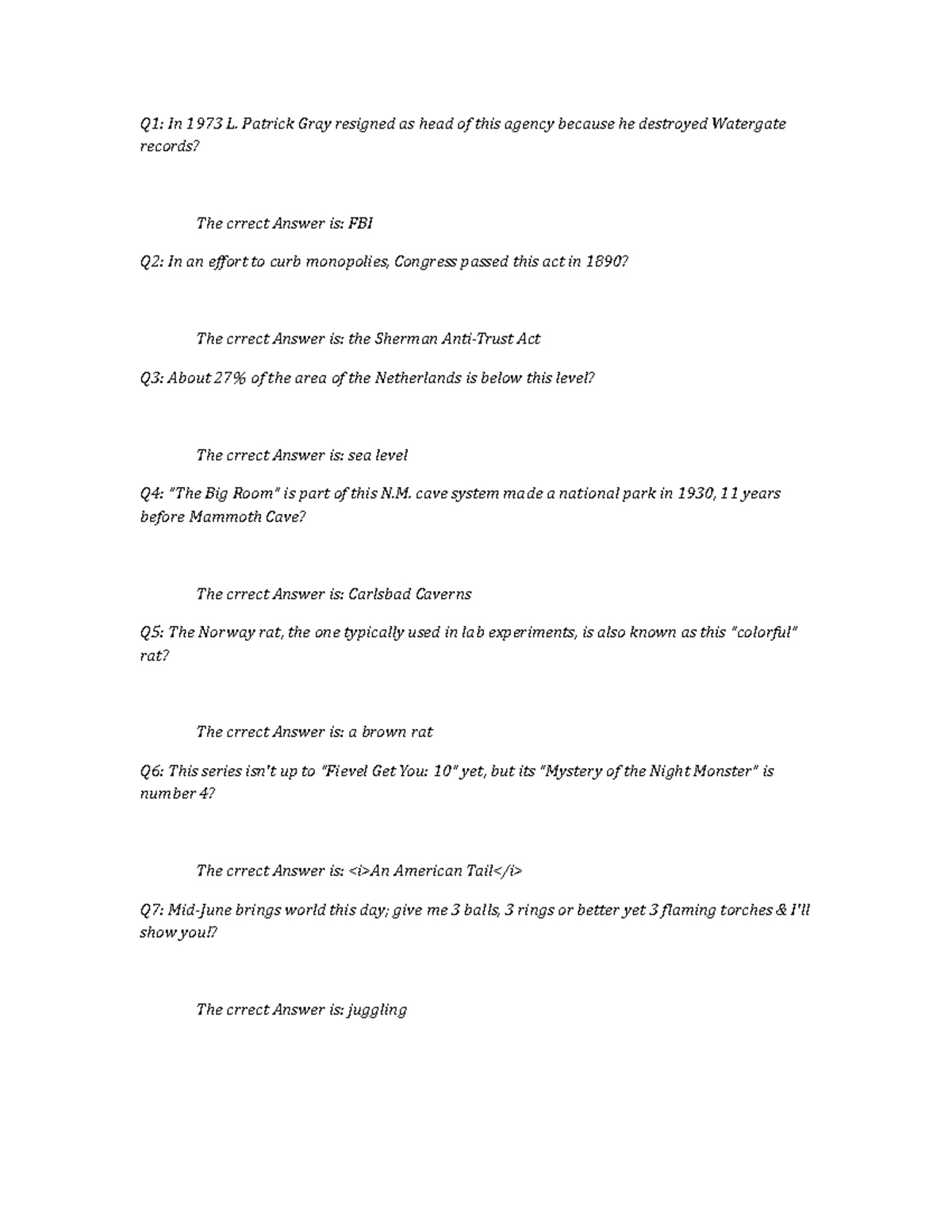 5 Topic for NVPI - answers - Q1: In 1973 L. Patrick Gray resigned as ...