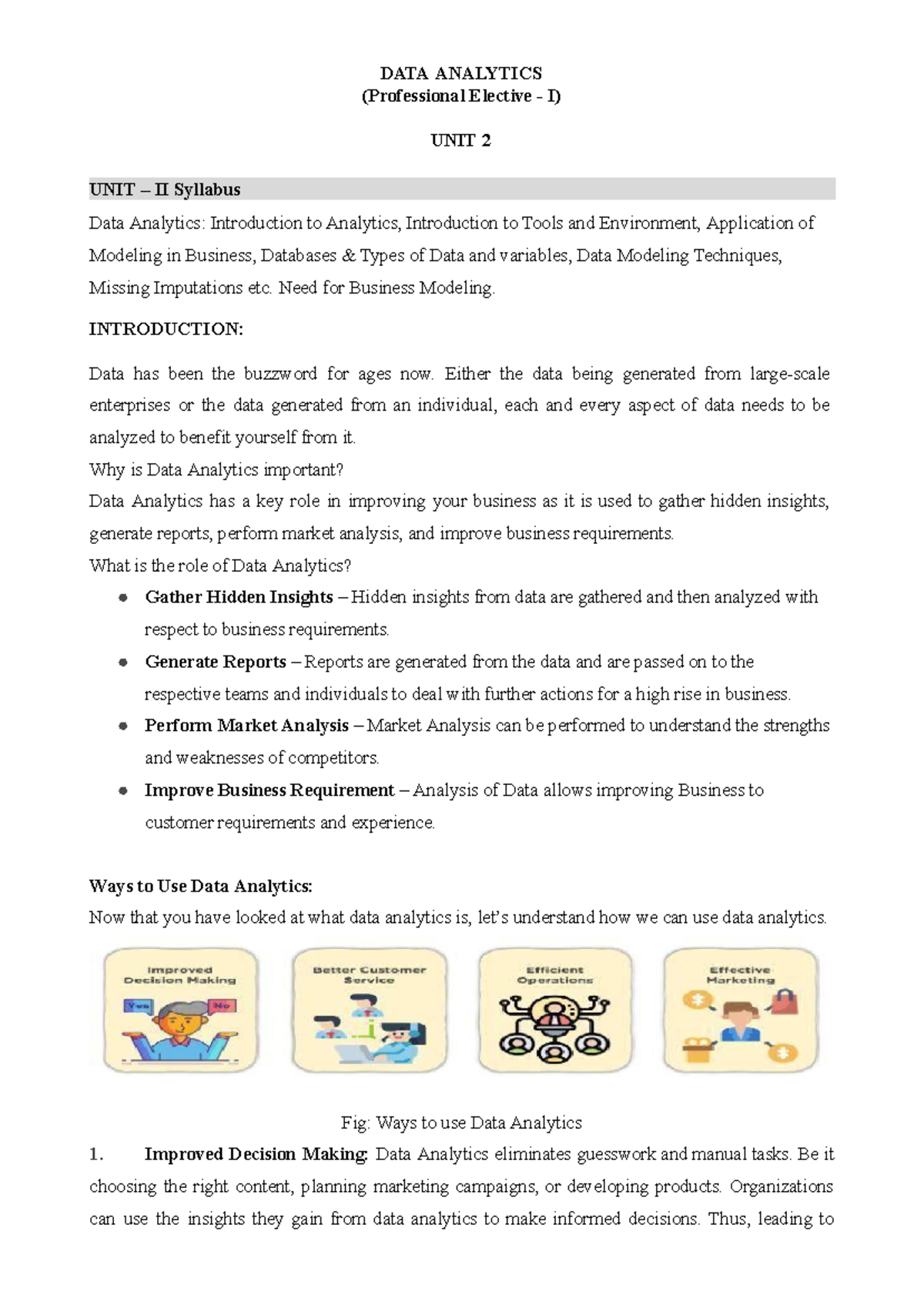 DA(2)Notes - data analytics note unit 2 - DATA ANALYTICS (Professional ...