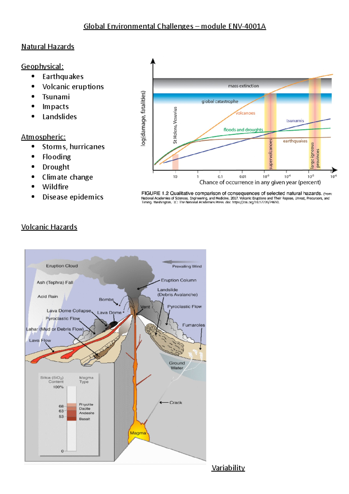 Volcanic hazards - Lecture notes 5 - ENV-4001A - UEA - Studocu