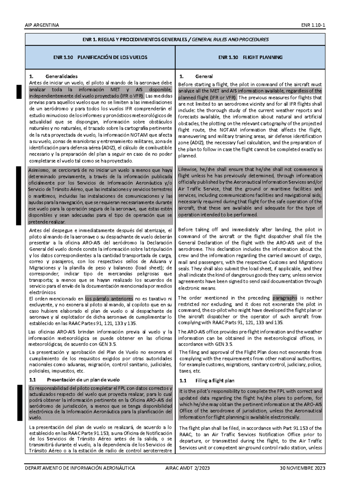 AIP plan de vuelo - iabdkt3pcdk´ñ{2ñed - ENR 1. REGLAS Y PROCEDIMIENTOS ...