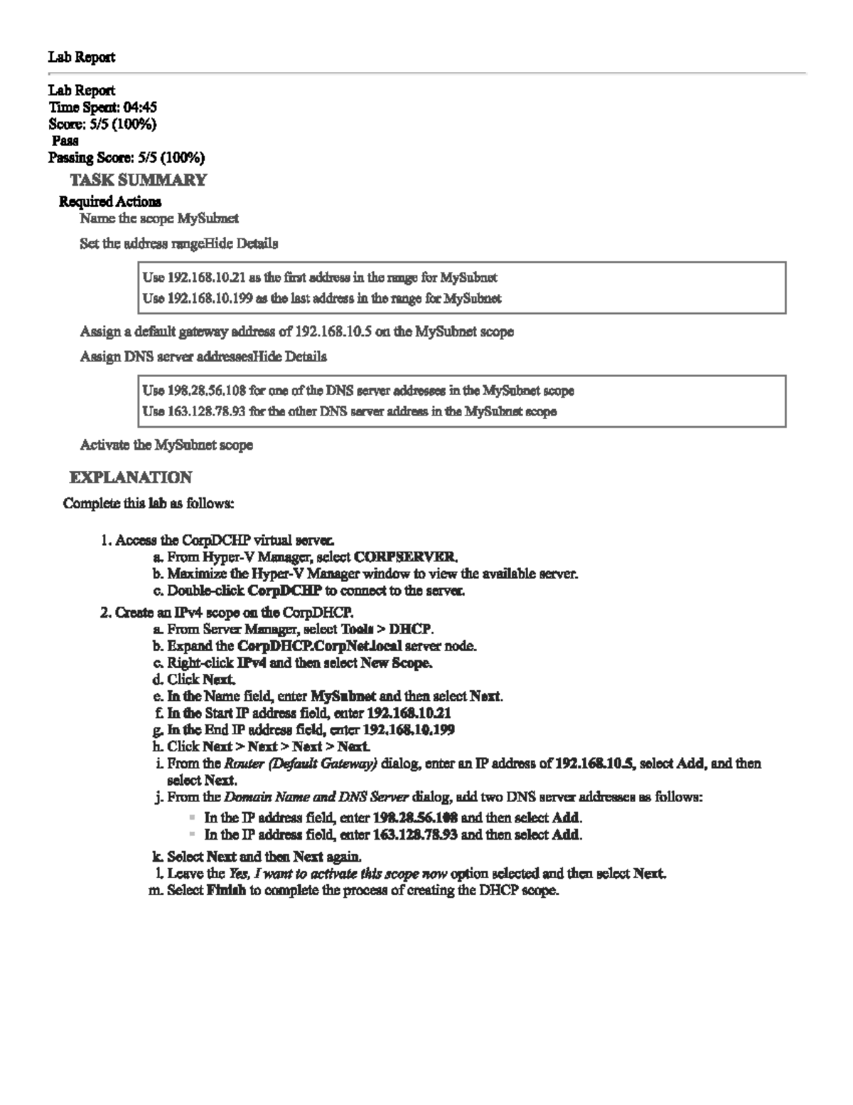 4.4.5 Add a DHCP Server on Another Subnet Lab - C769 - Studocu