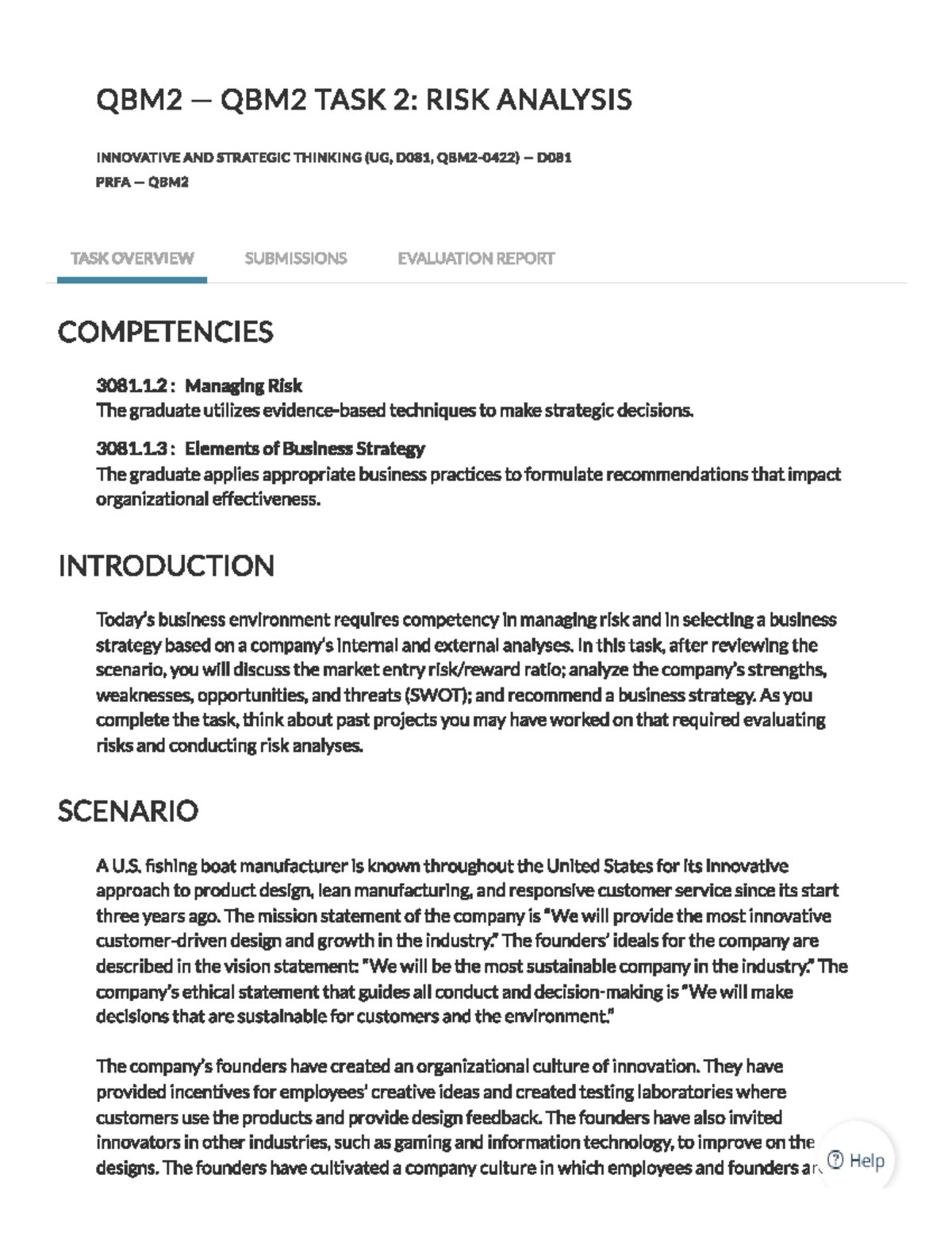 Task2 - Overview of Task 2 - D081 - Studocu