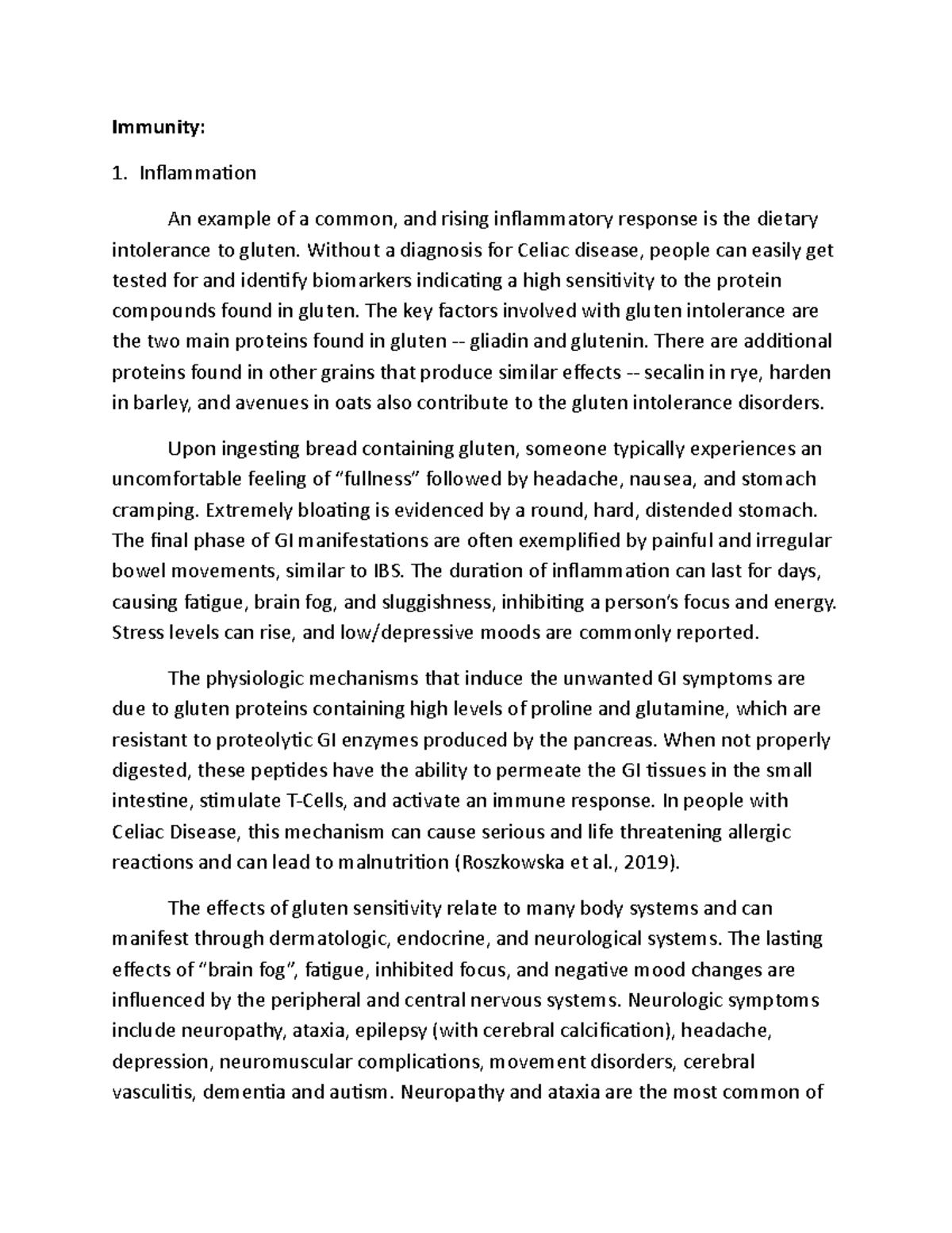 J2 DB 1 -Immunity - Immunity: Inflammation An example of a common, and ...