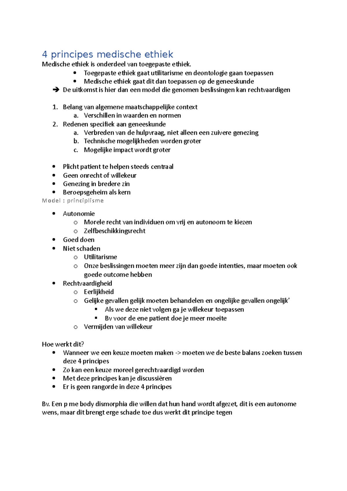 4 principes medische ethiek - 4 principes medische ethiek Medische ...