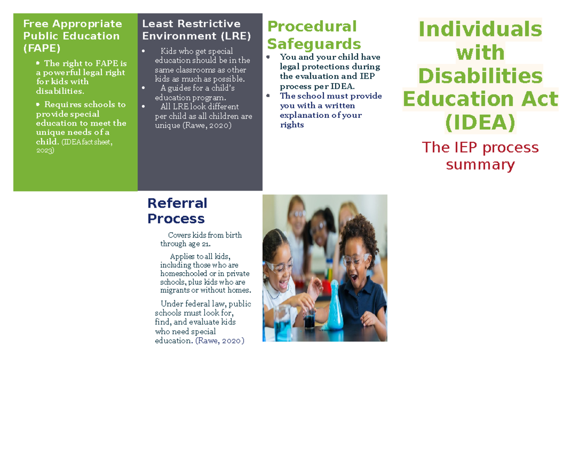 Explaining IDEA and the IEP Process - Free Appropriate Public Education ...