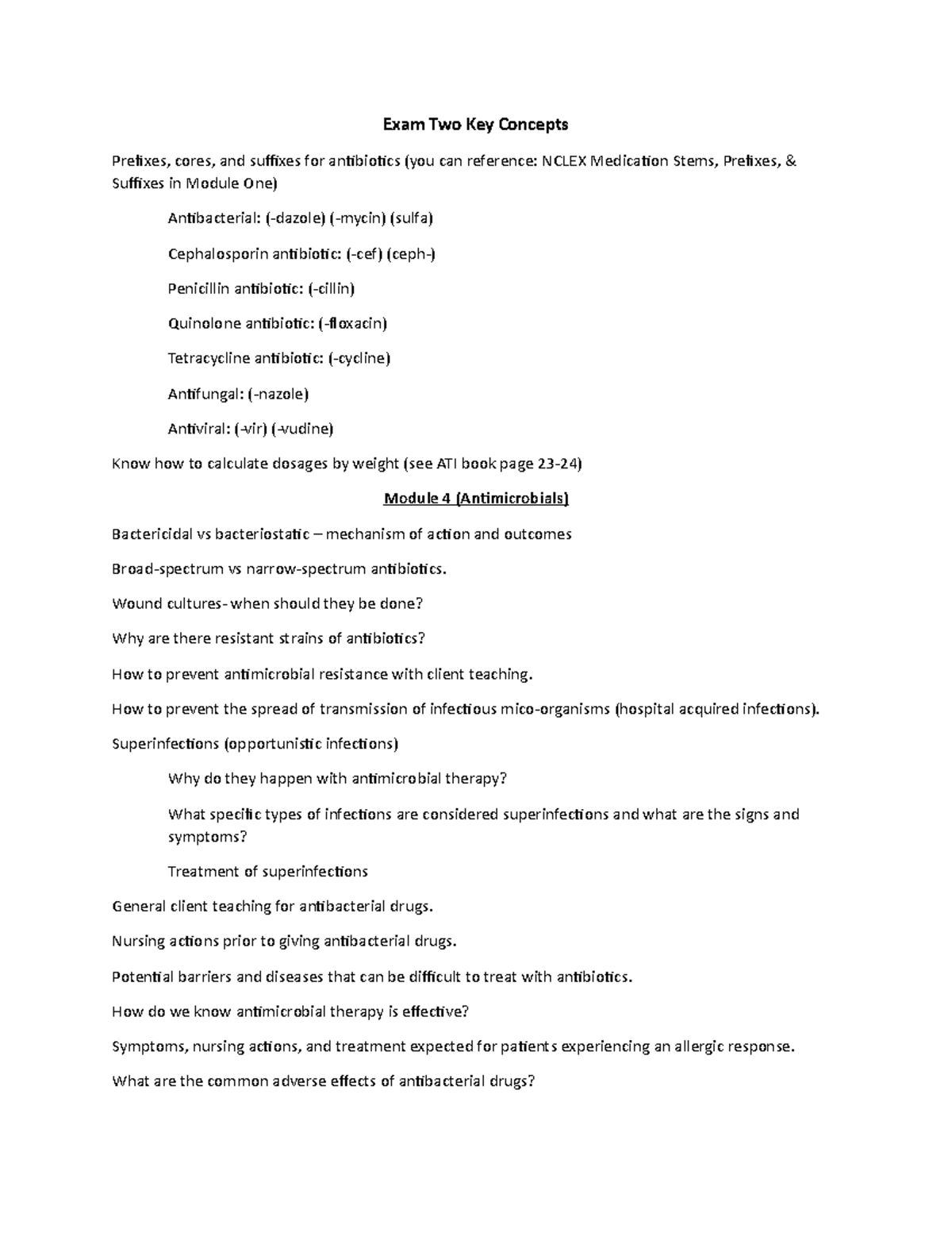 Key Concepts Exam 2 - This is an exam key concept review - Exam Two Key ...