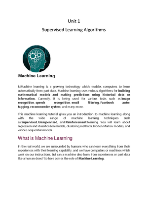 Unit 2 Unsupervised Machine Learning - Unsupervised Machine Learning In ...