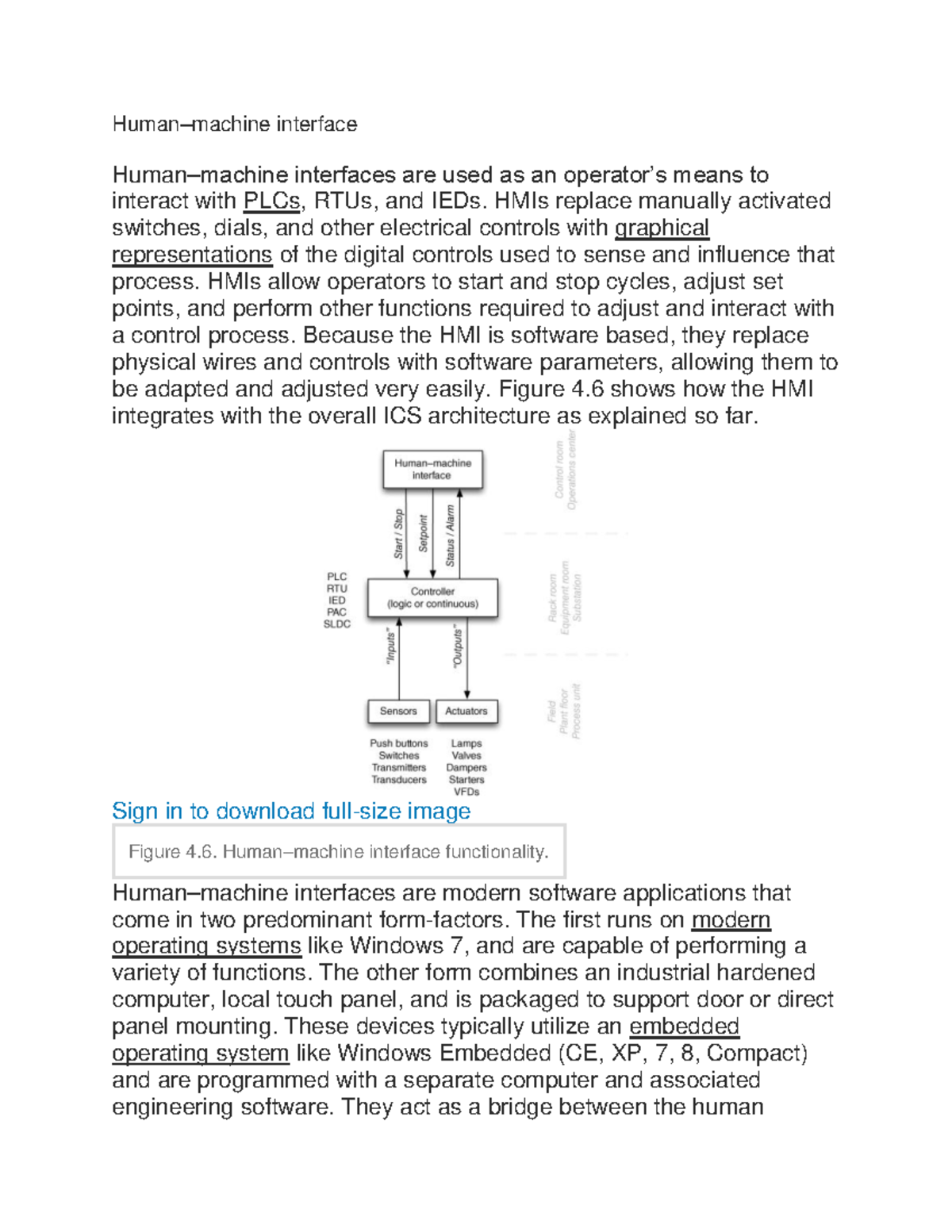 Week 7 - Human–machine interface Human–machine interfaces are used as ...