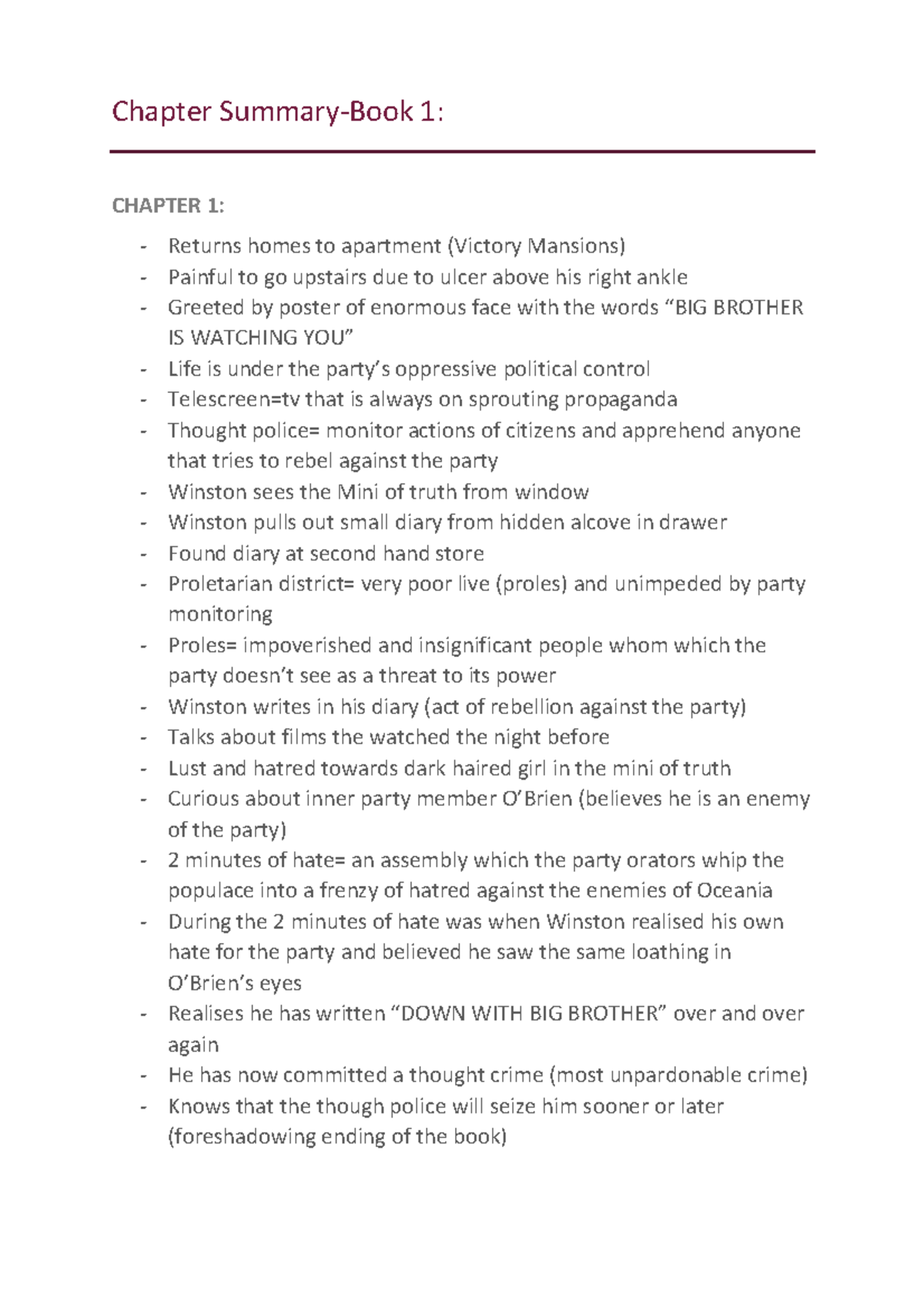 1984-exam revision - All notes needed for 1984-George Orwell - Chapter ...