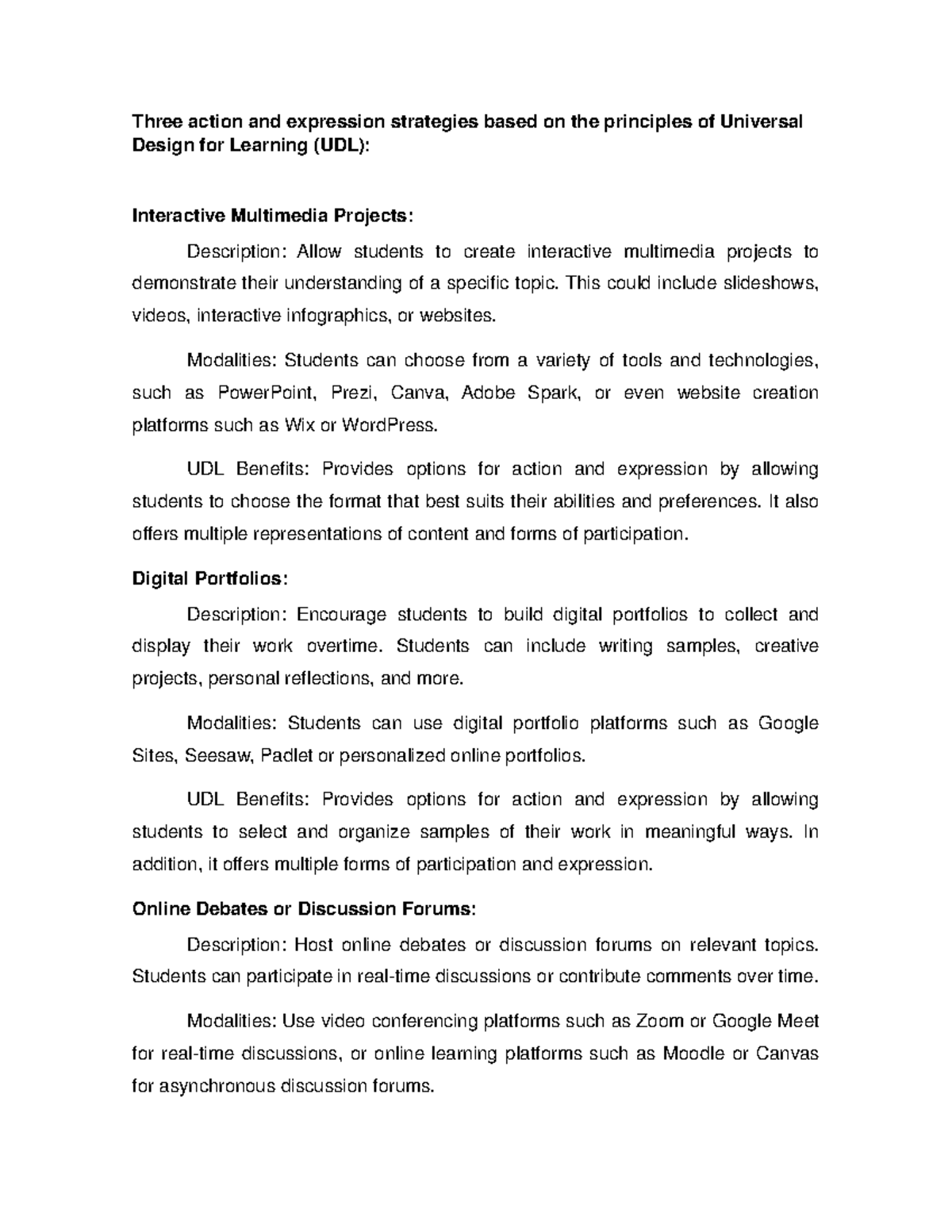 Step 4 Create Action and Expression Strategies - Three action and ...