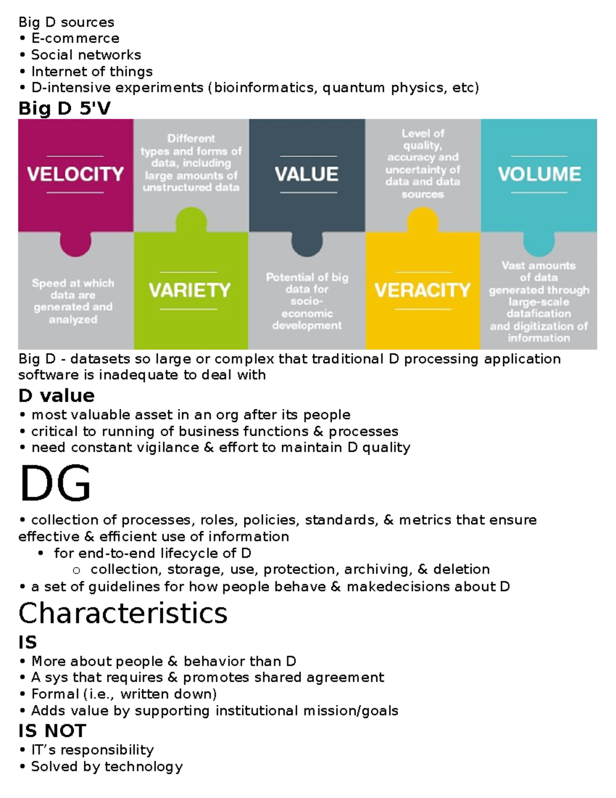 Dv - Data Viz - Big D sources E-commerce Social networks Internet of ...