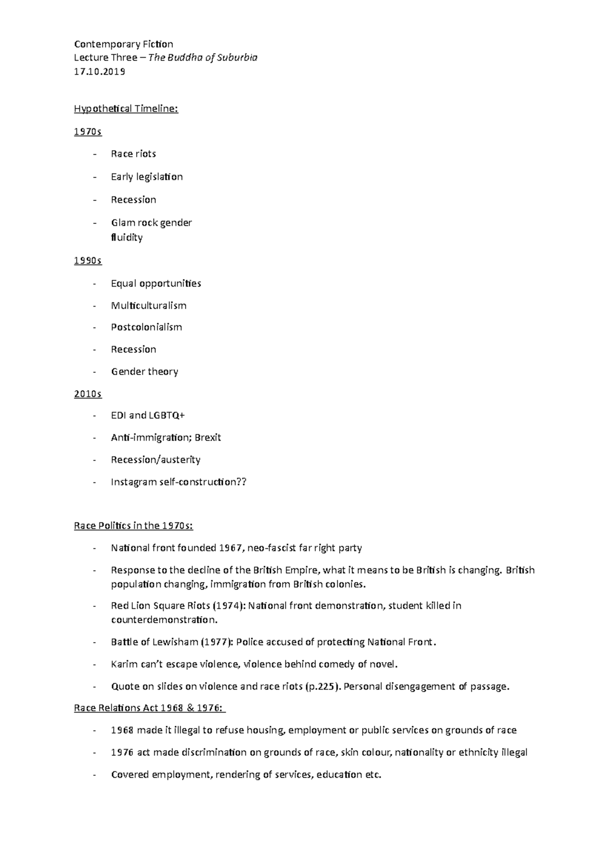 Lecture Three - Buddha - Contemporary Ficion Lecture Three – The Buddha ...