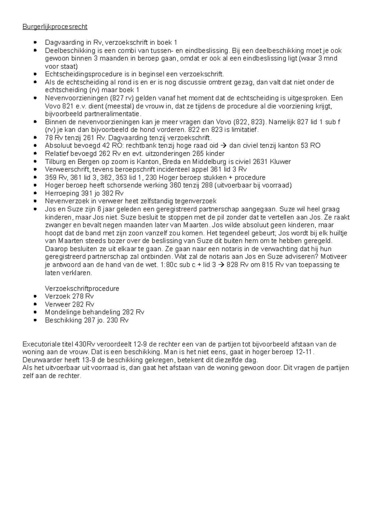 Samenvatting - Dagvaarding - Burgerlijkprocesrecht Dagvaarding in Rv ...