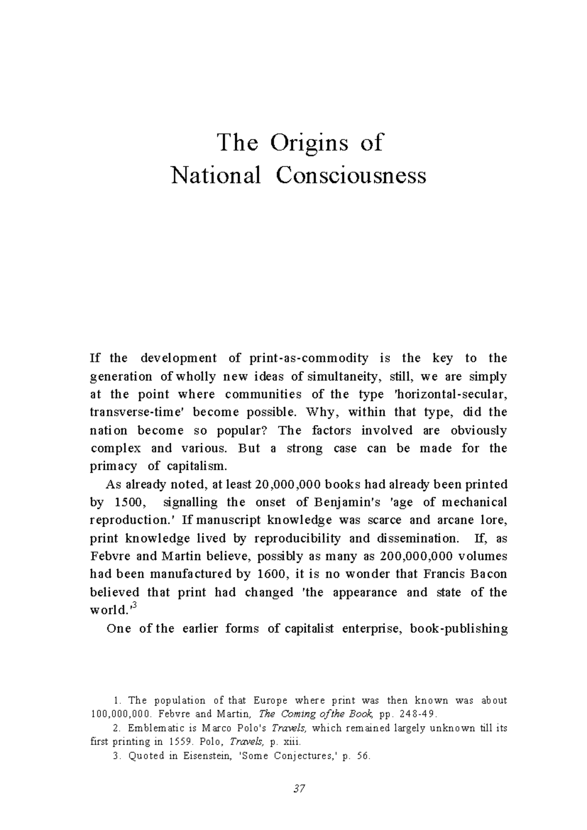 Benedict Anderson Imagined Communities-53-62 - The Origins of National ...