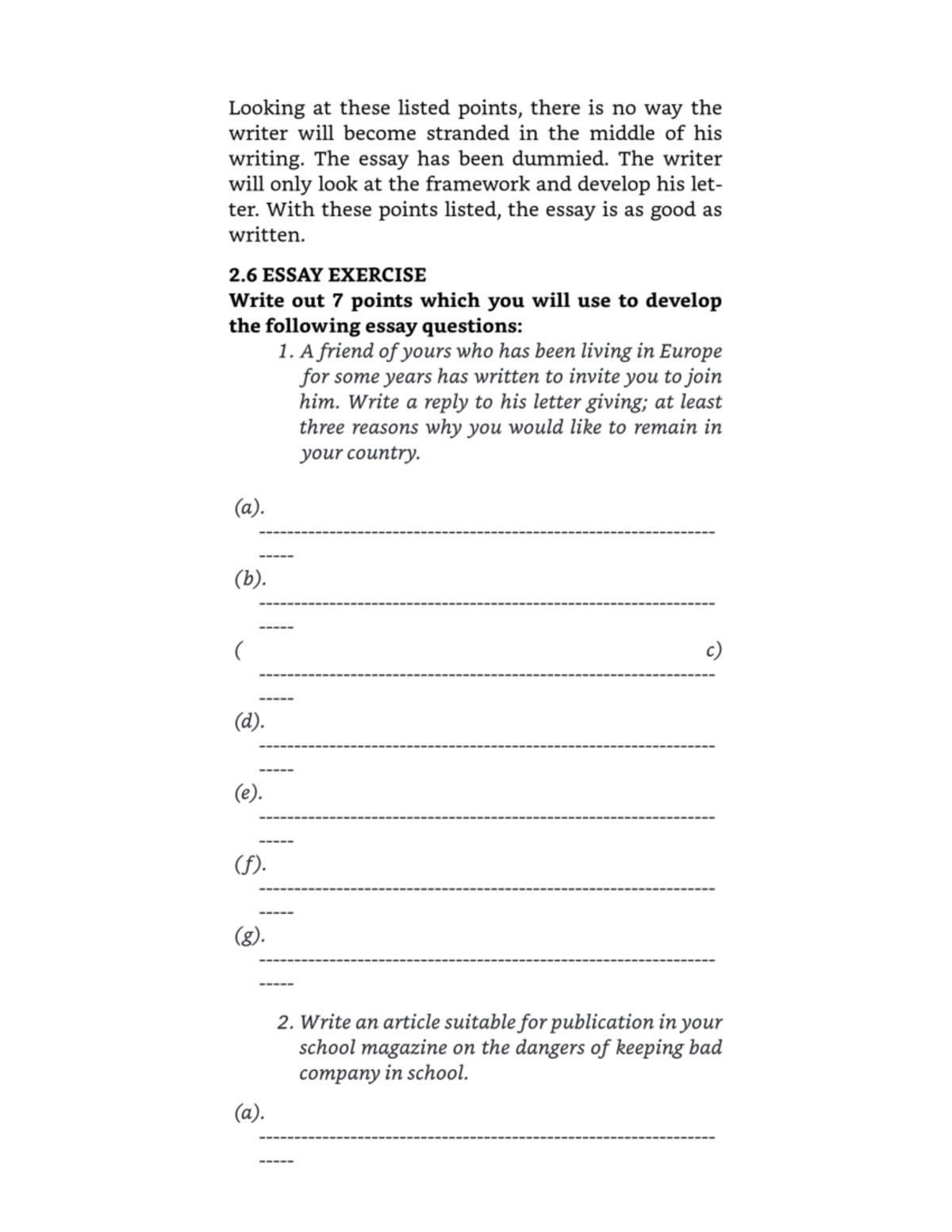 English grammar essay and letter - Studocu