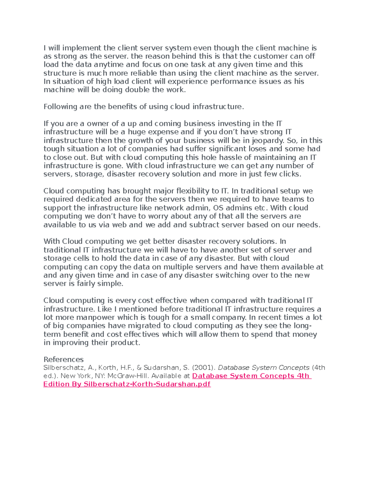 3306 learning journal unit 8 - I will implement the client server system even though the client ...