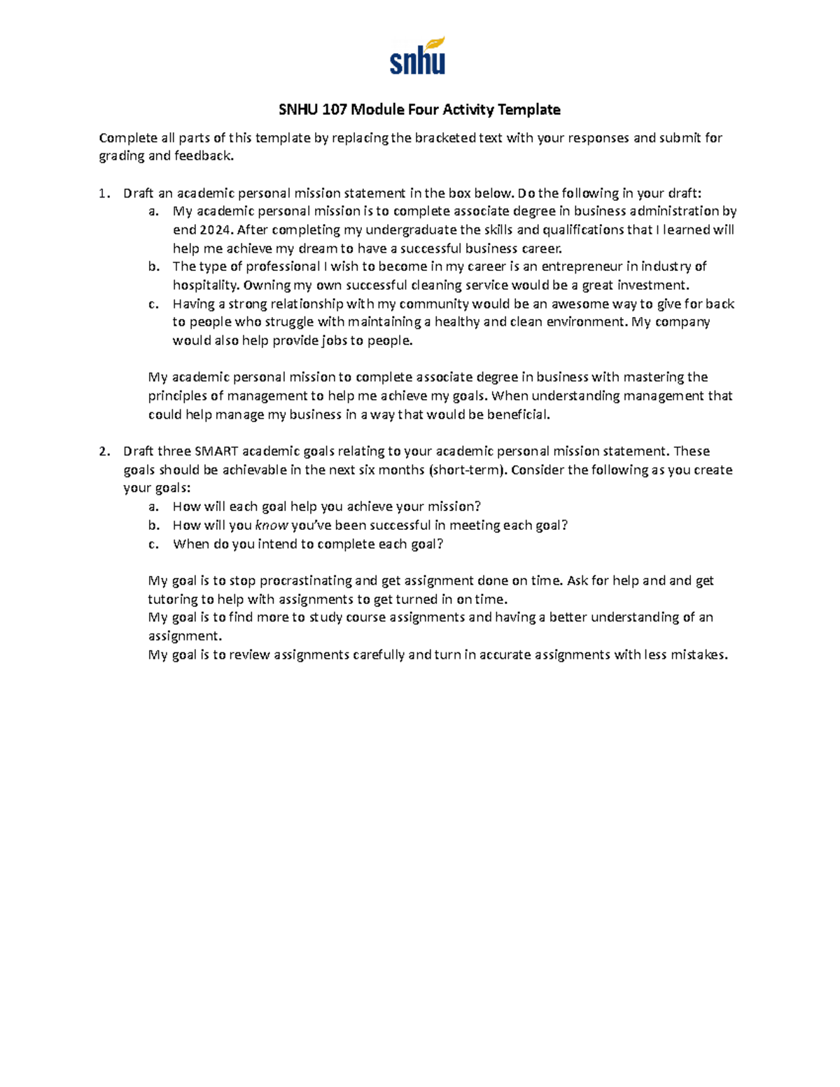 1 SNHU 107 Module Four Activity Template copy copy - SNHU 107 Module ...